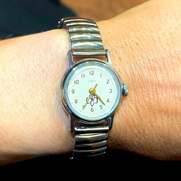 Timex | Accessories | Timex Stainless Steel Silver Womens Elastic ...